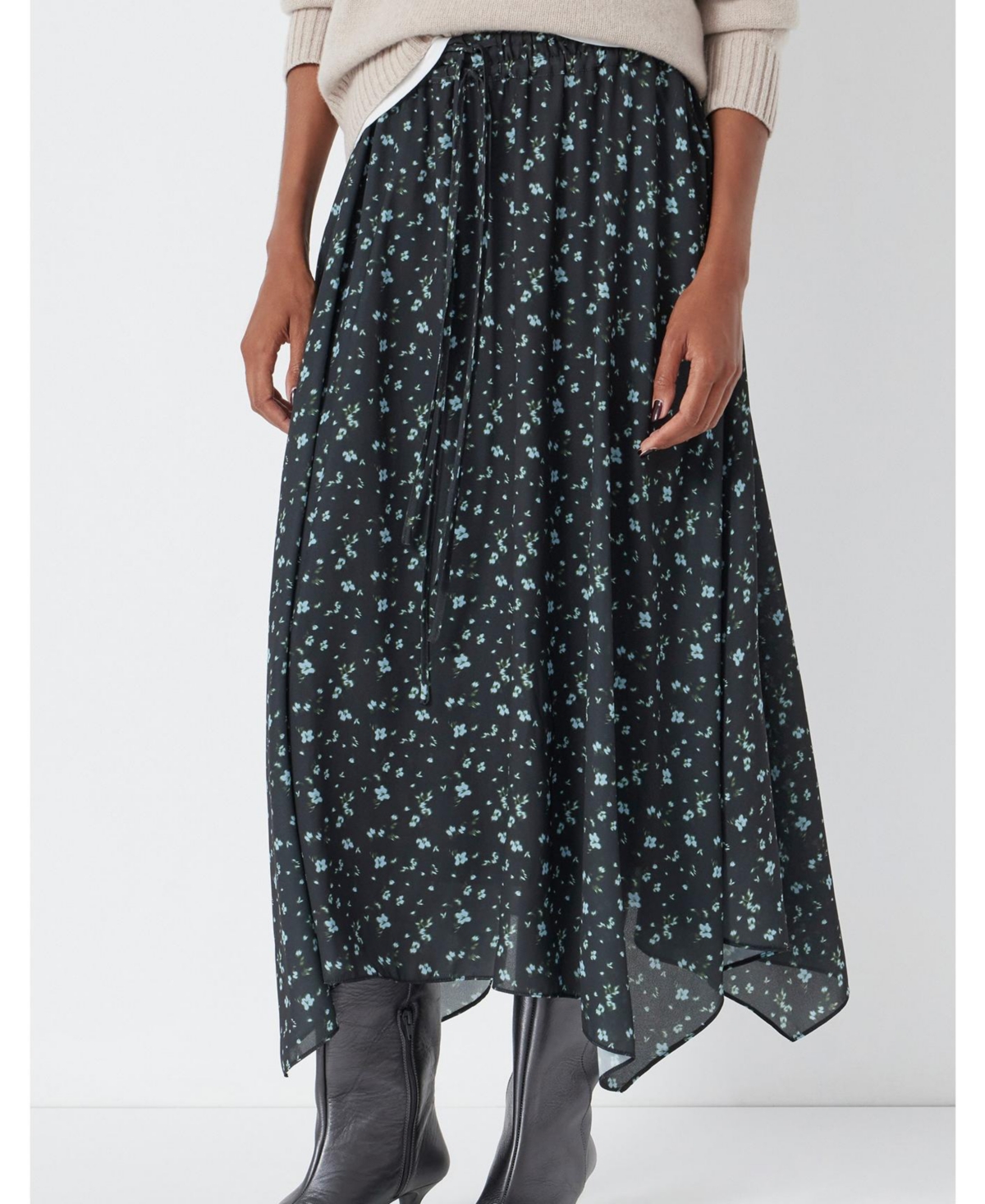 Click here for Hush Womens Kaia Chiffon Hanky Hem Skirt - Ditsy f... prices