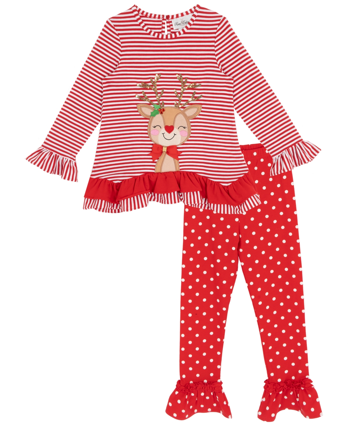 Click here for Rare Editions Girls 4T-6X Long-Sleeve Striped Top... prices