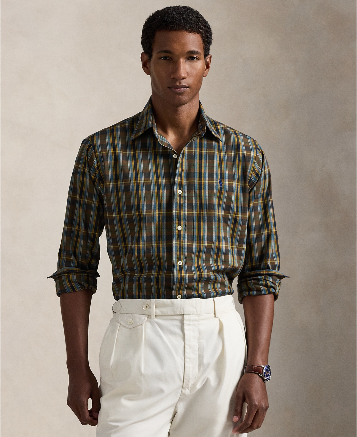 Click here for Polo Ralph Lauren Mens Classic Fit Plaid Performan... prices