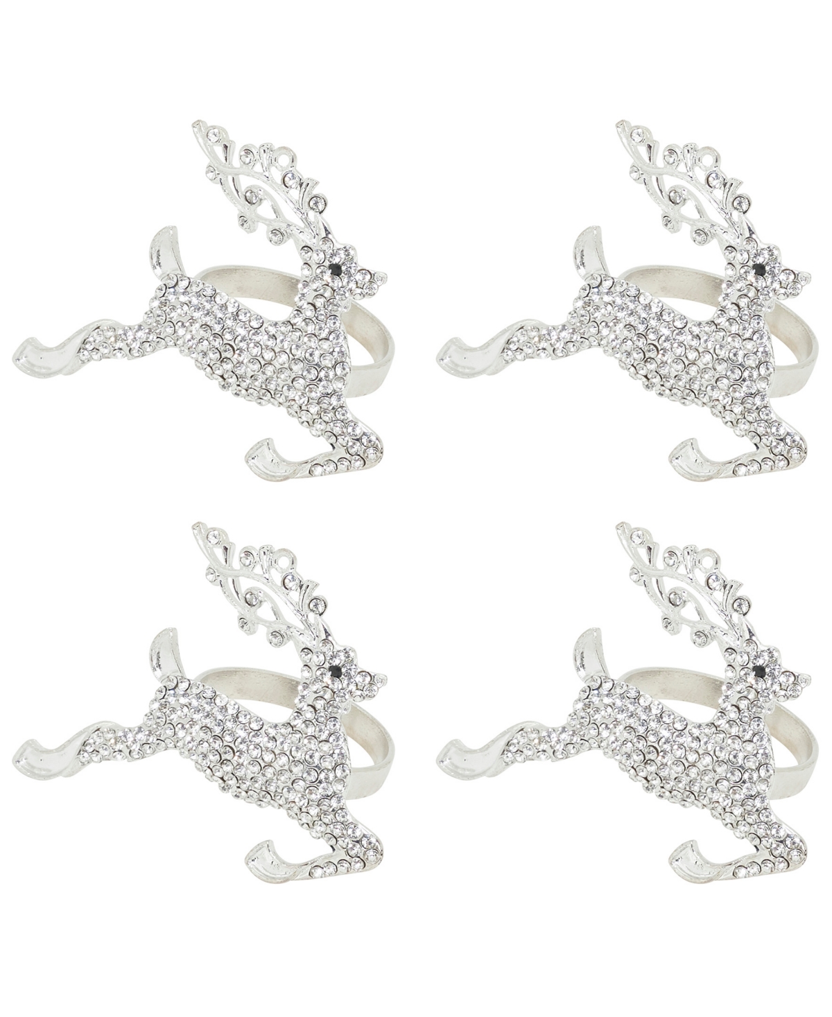 Click here for Saro Lifestyle Beaded Reindeer Napkin Ring  Set of... prices