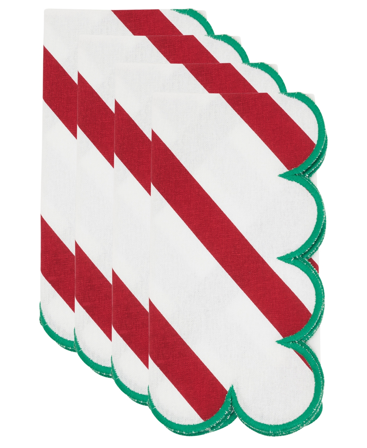 Click here for Saro Lifestyle Scalloped Napkin  Set of 4 - Green prices