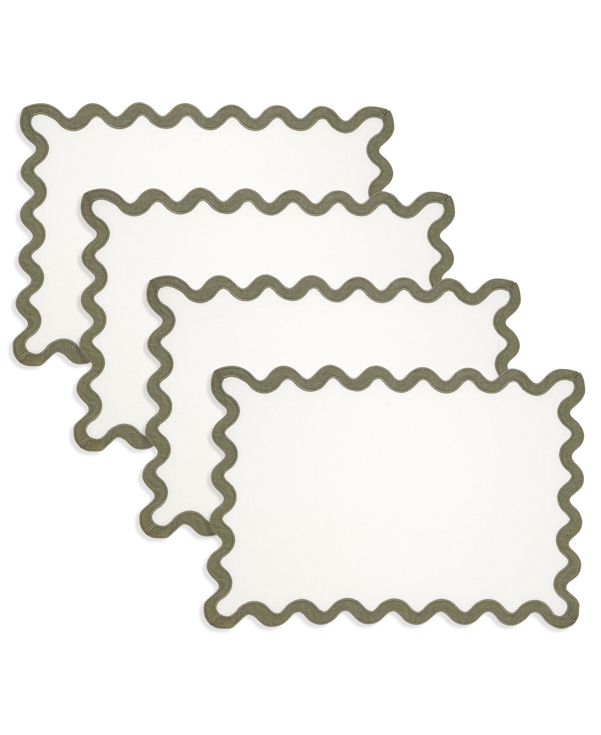 Click here for Saro Lifestyle Linen Eco Scallop Border Placemat... prices