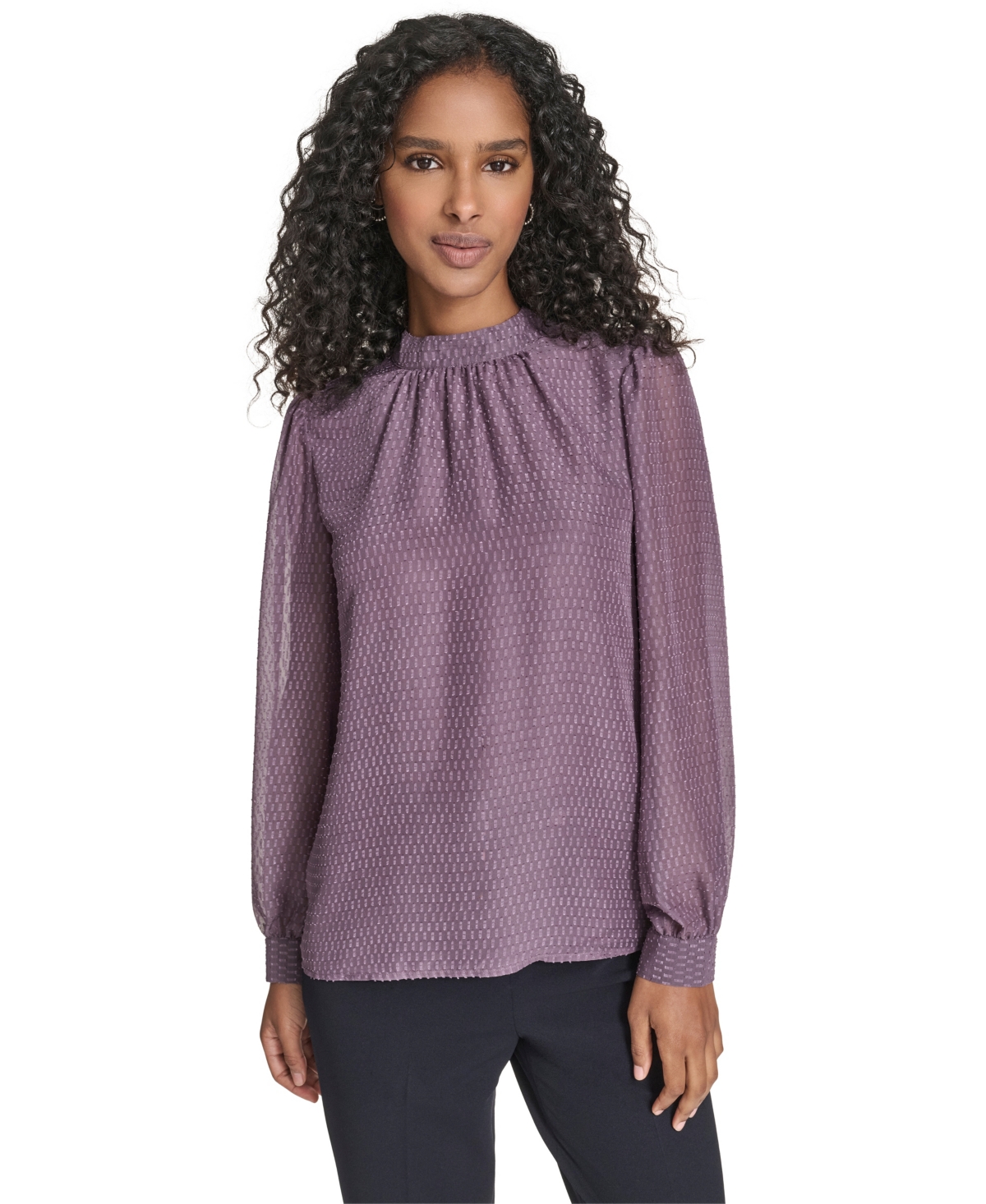 Click here for Calvin Klein Womens Textured Long Sleeve Top - Win... prices