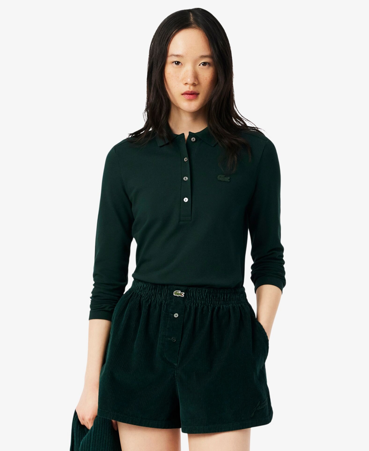 Click here for Lacoste Usa Womens Slim-Fit Long Sleeve Top - Dark... prices