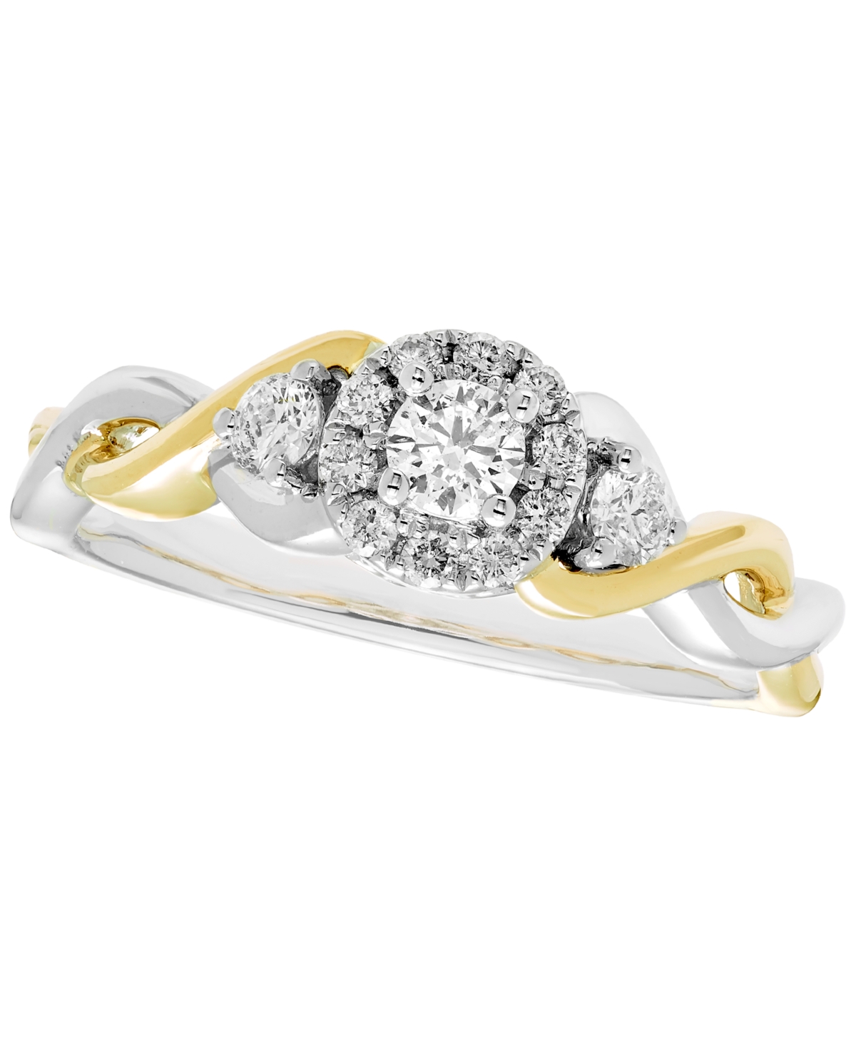 Click here for Macys White Diamond 3-Stone Ring (3/8 ct. t.w.) in... prices