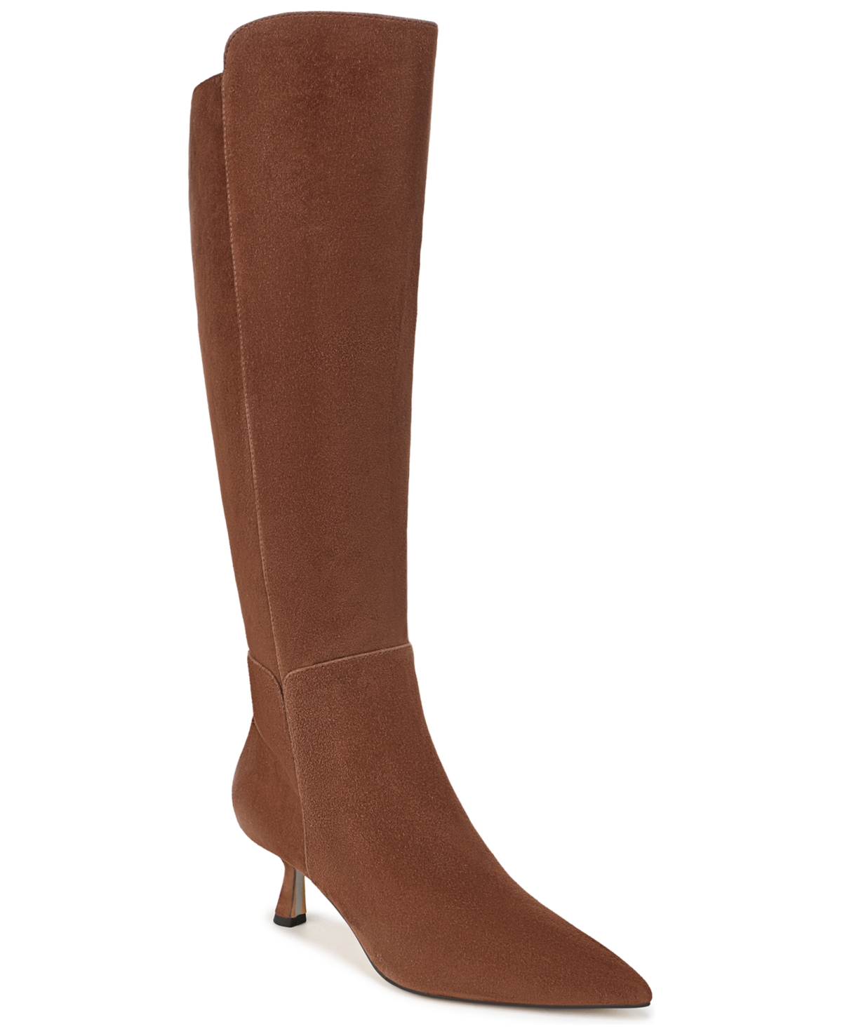 Sam Edelman Womens Taylin Kitten Heel Boots - Dark Terracotta Suede
