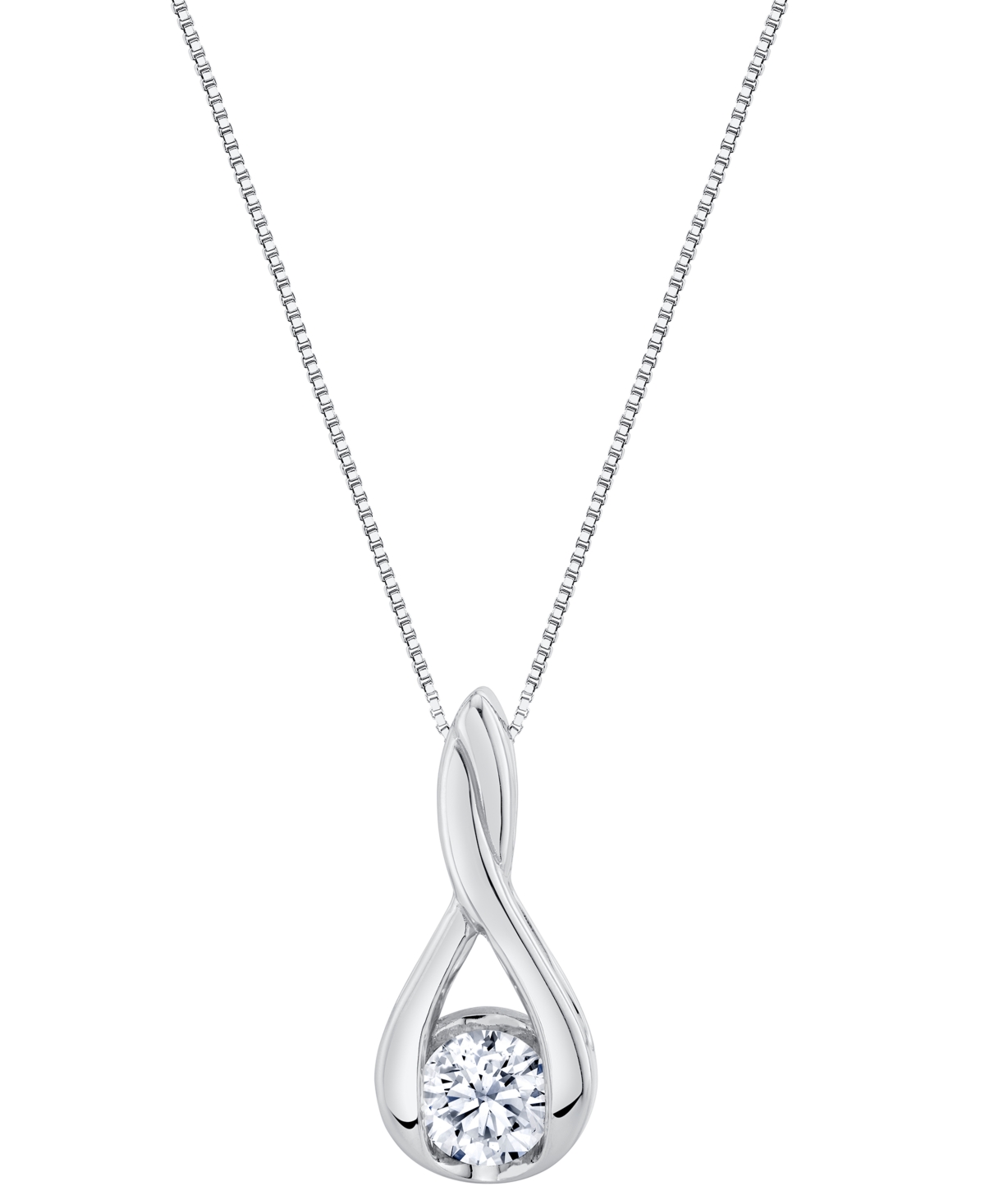 Click here for Sirena Lab Grown Diamond Knot Pendant Necklace (1... prices