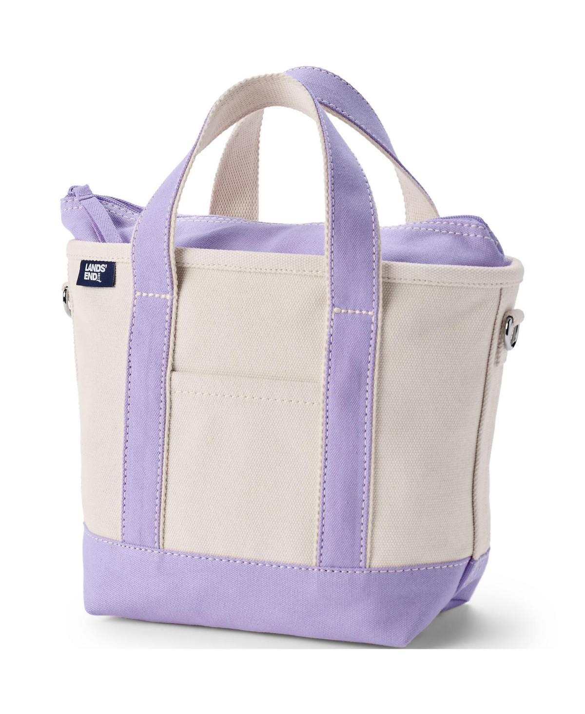 Click here for Lands End Small 3 Pocket Zip Top Canvas Tote Bag -... prices