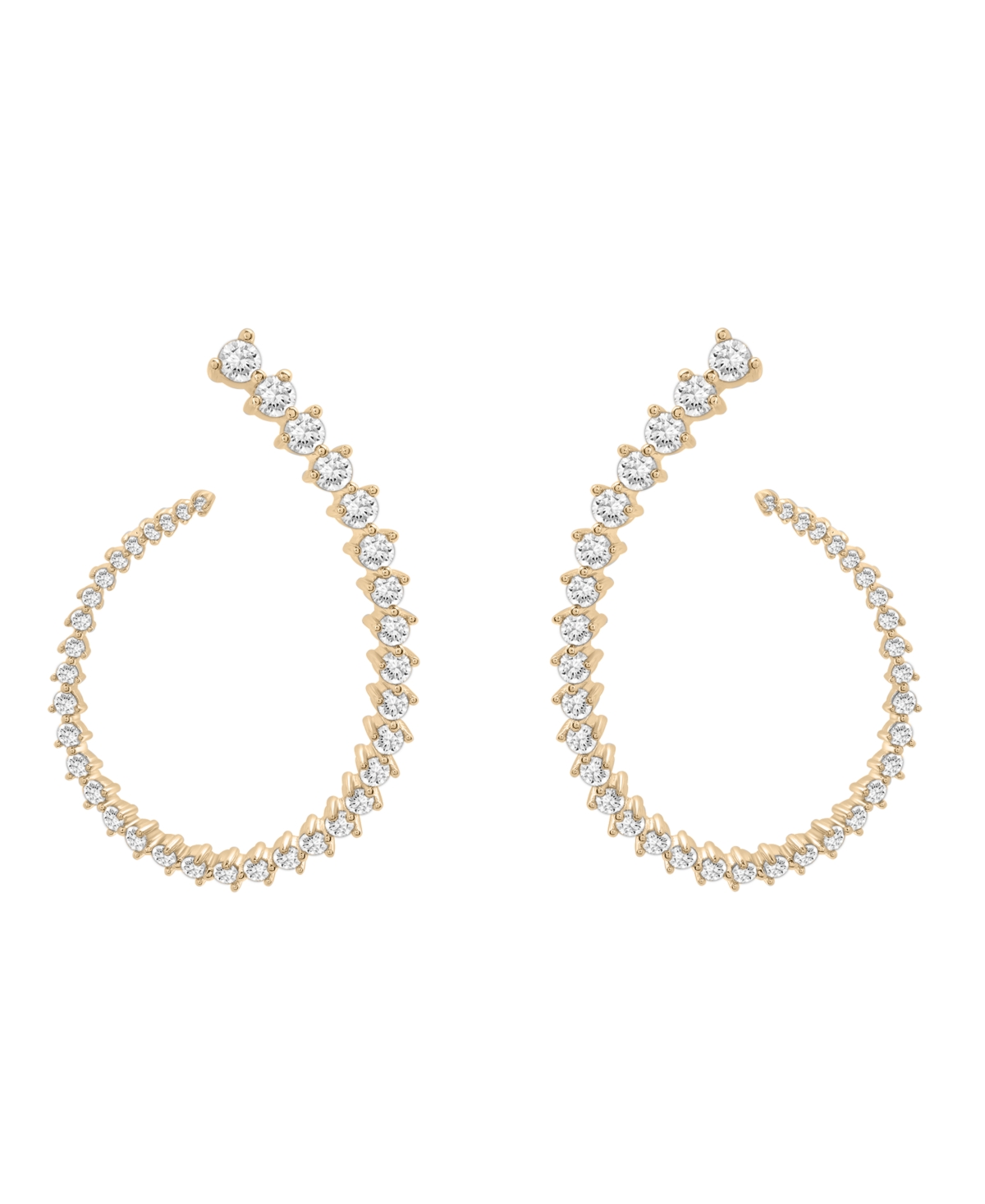 Click here for Wrapped in Love Diamond Spiral Open Hoops Earrings... prices