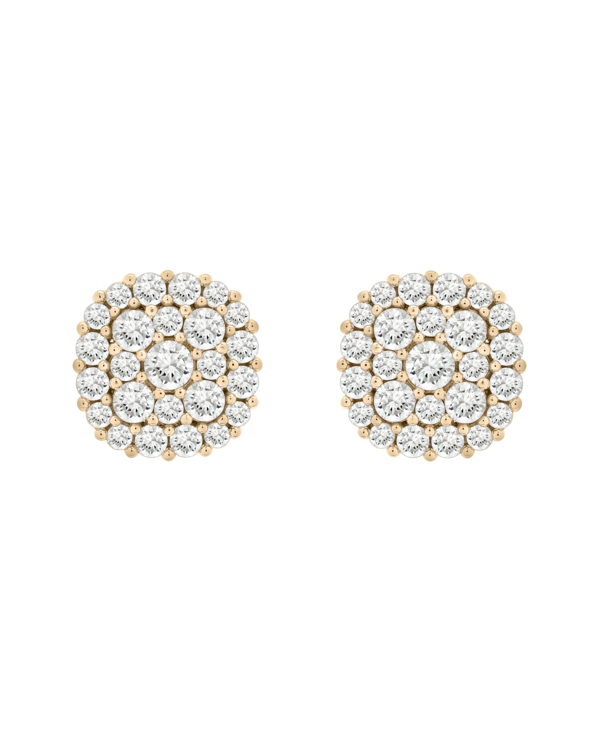 Click here for Wrapped in Love Diamond Halo Cluster Stud Earrings... prices