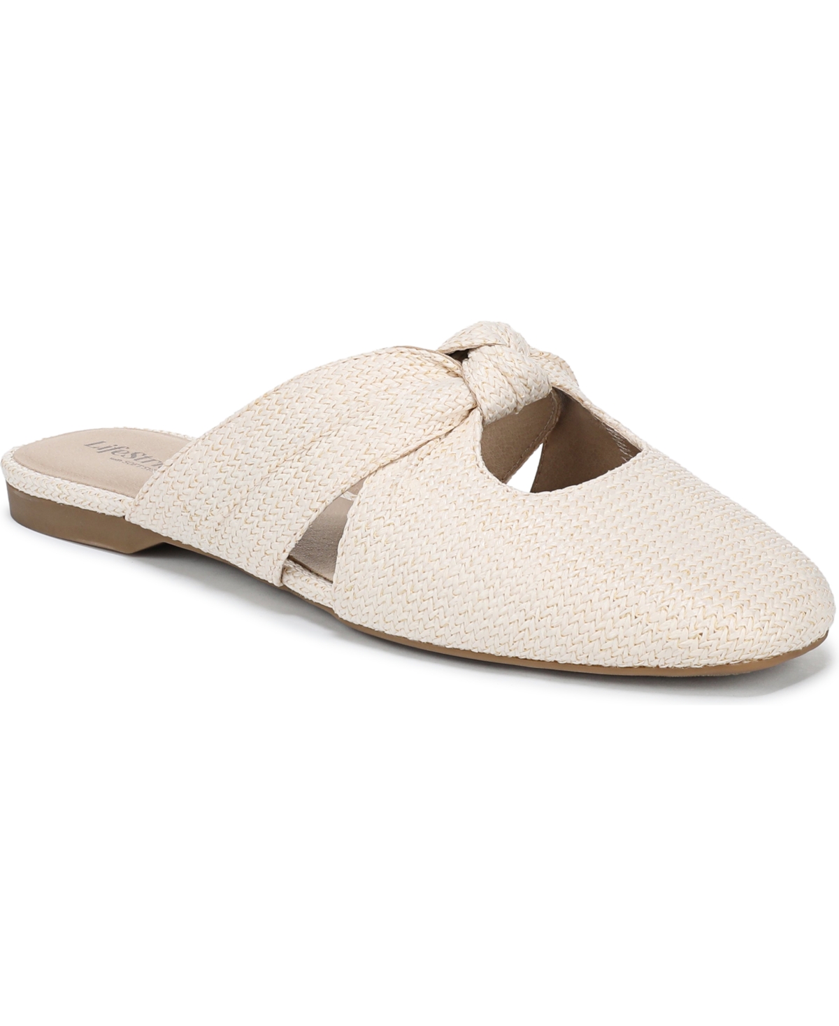 Click here for LifeStride Womens Believe Mule Flats - Cream Beige prices