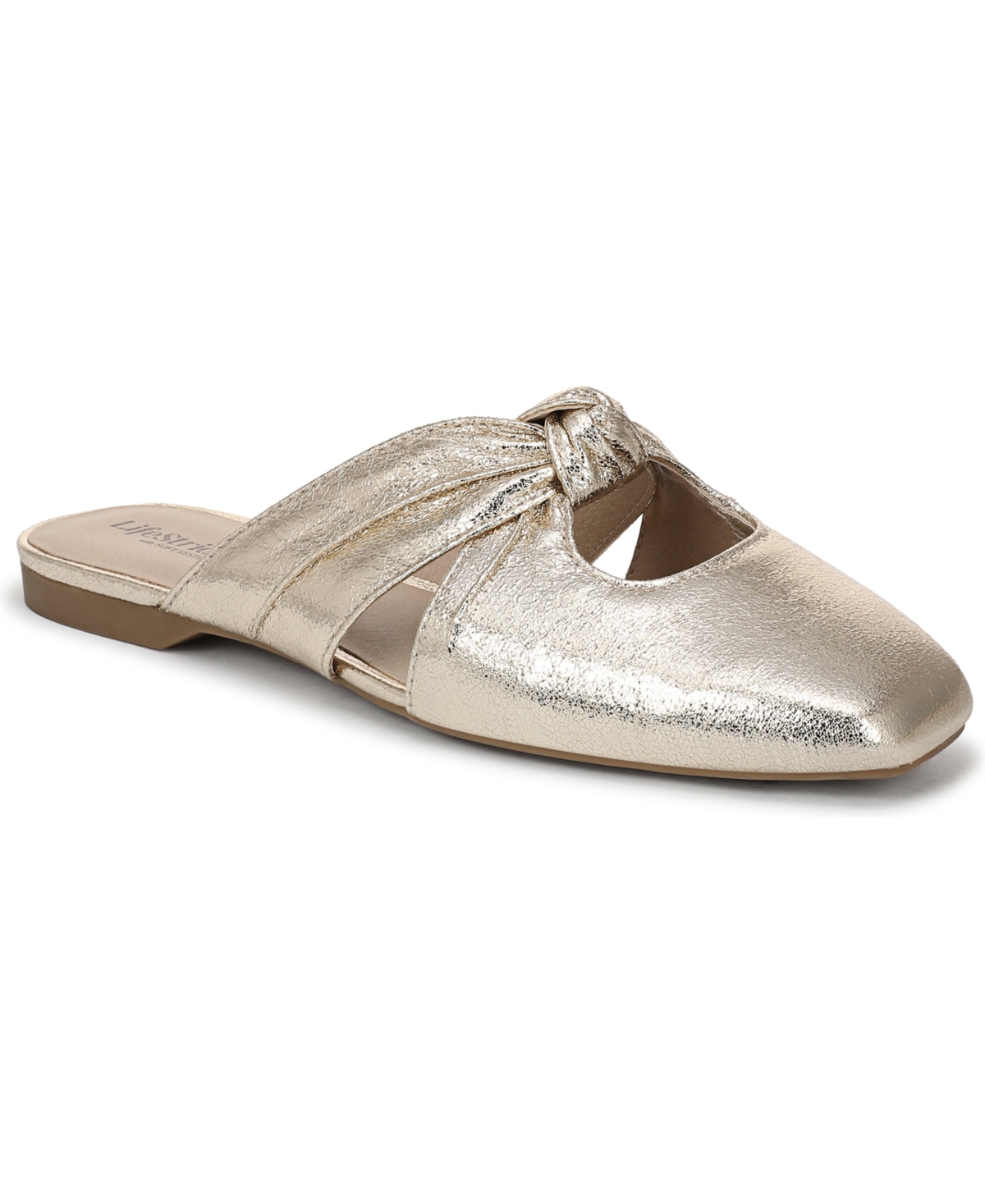 Click here for LifeStride Womens Believe Mule Flats - Platino Gol... prices