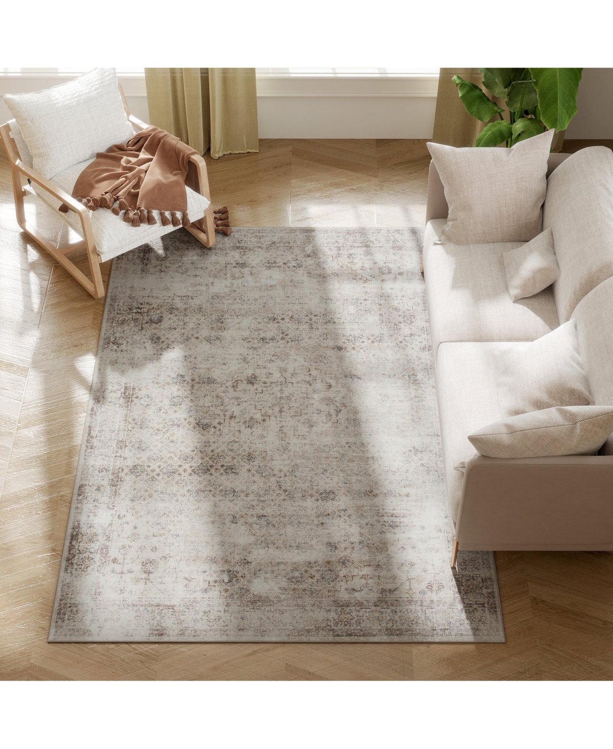 Click here for Homcom Area Rug 4x6  Washable Traditional Floor Ca... prices