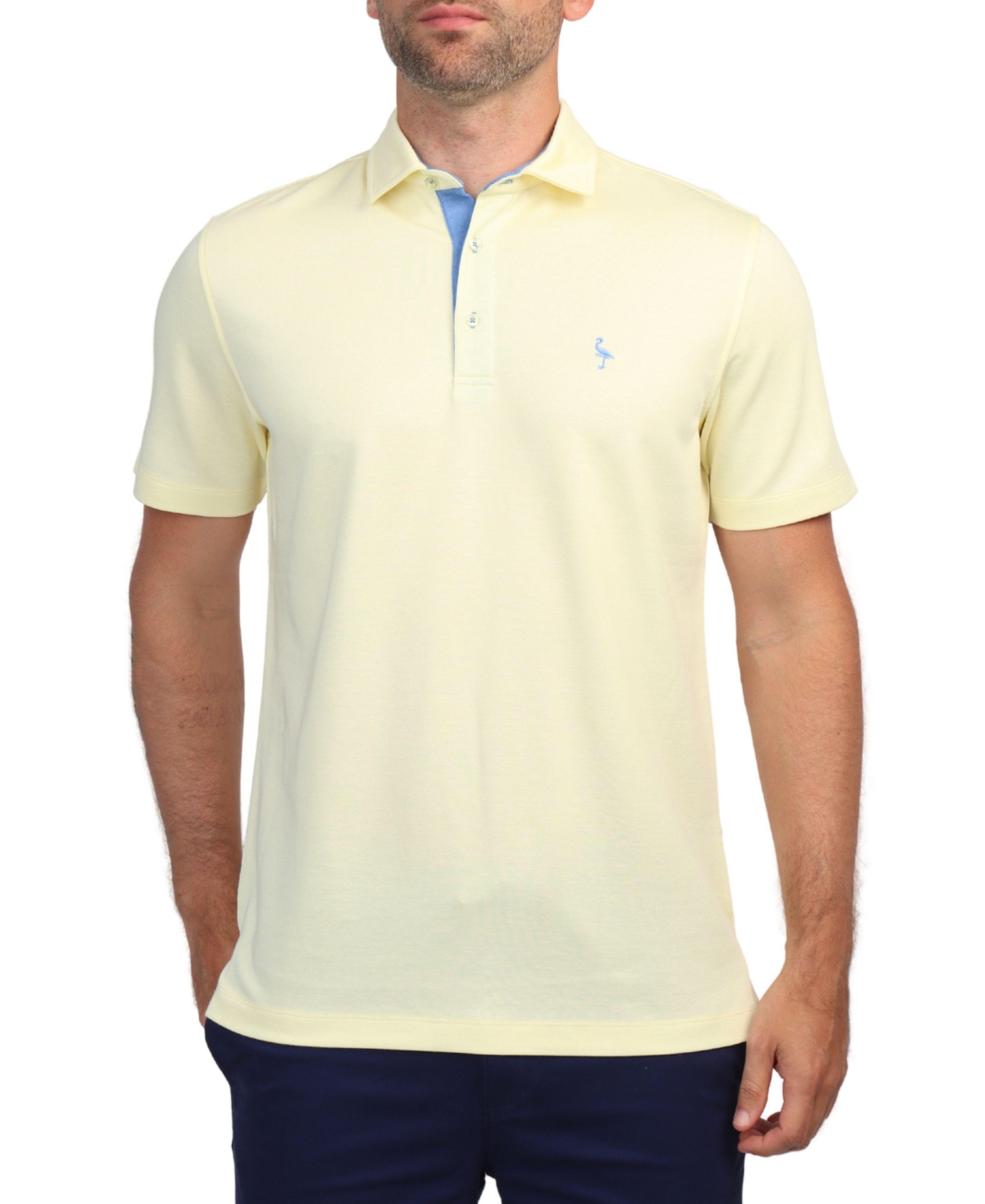 Click here for Tailorbyrd Mens Solid Modal Polo - Yellow prices