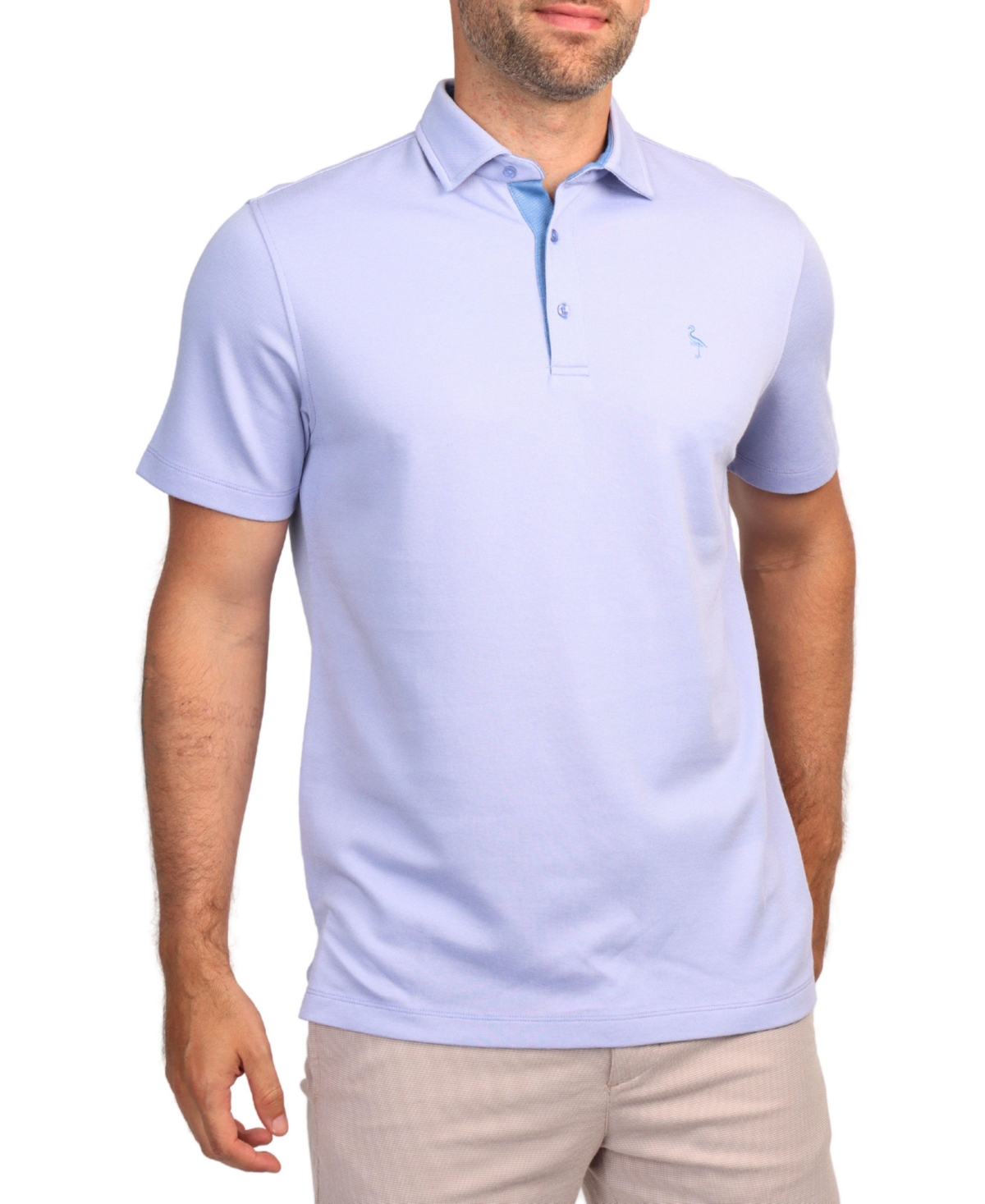 Click here for Tailorbyrd Mens Solid Modal Polo - Peri blue prices