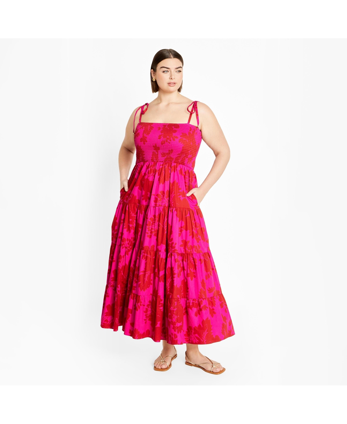 Click here for City Chic Womens Marli Print Maxi Dress - Floral prices