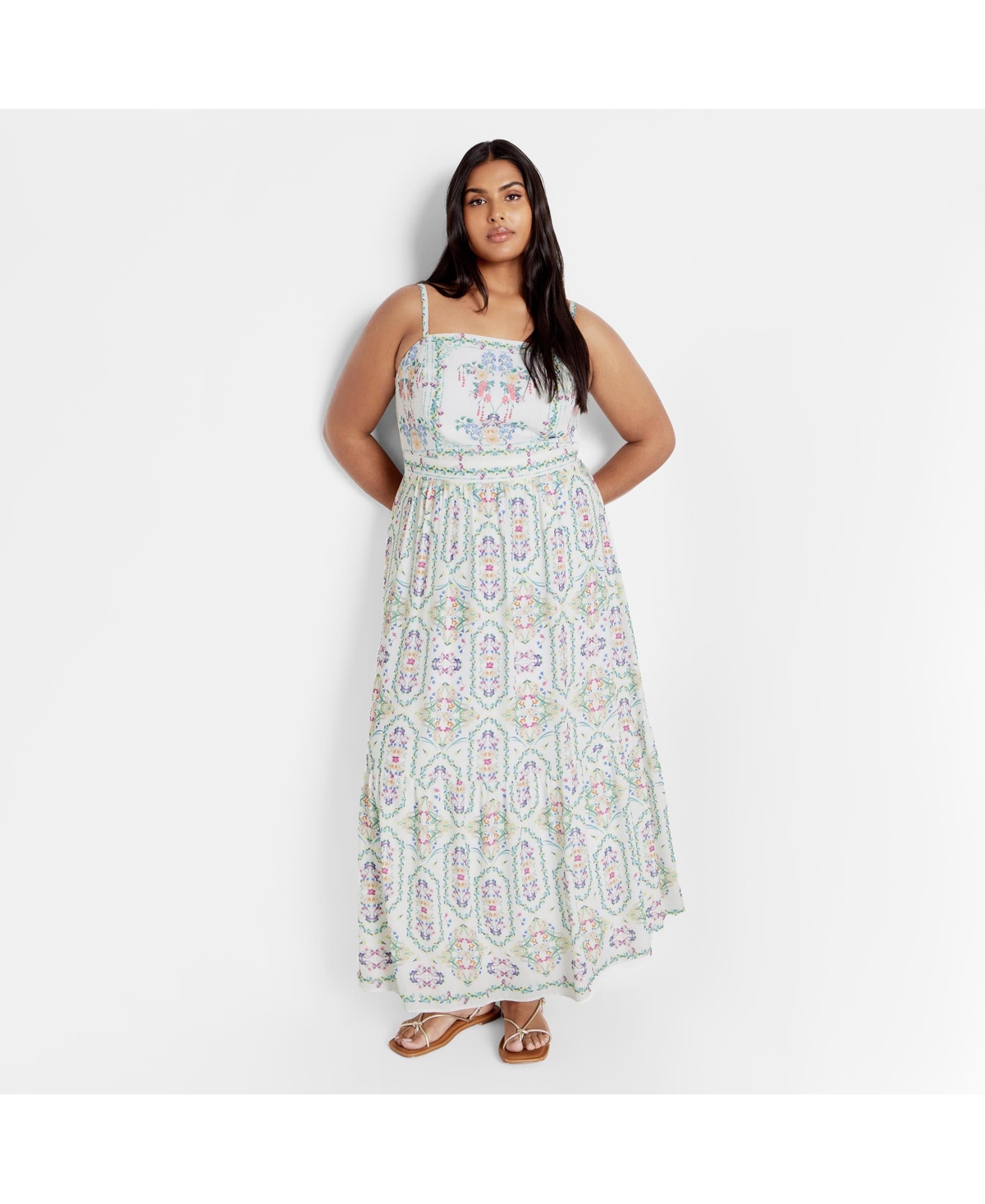 Click here for City Chic Womens Plus Size Molly Print Maxi Dress... prices