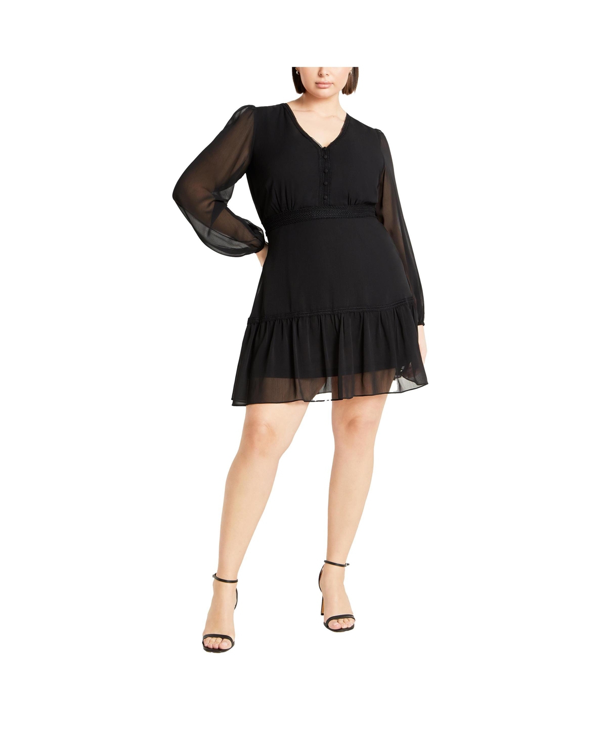Click here for City Chic Womens Kiki Dress - Black prices