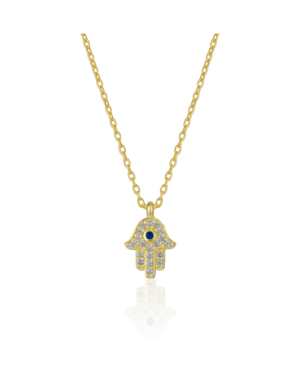 Click here for Spero London Hamsa Hand Necklace Sterling With Sto... prices