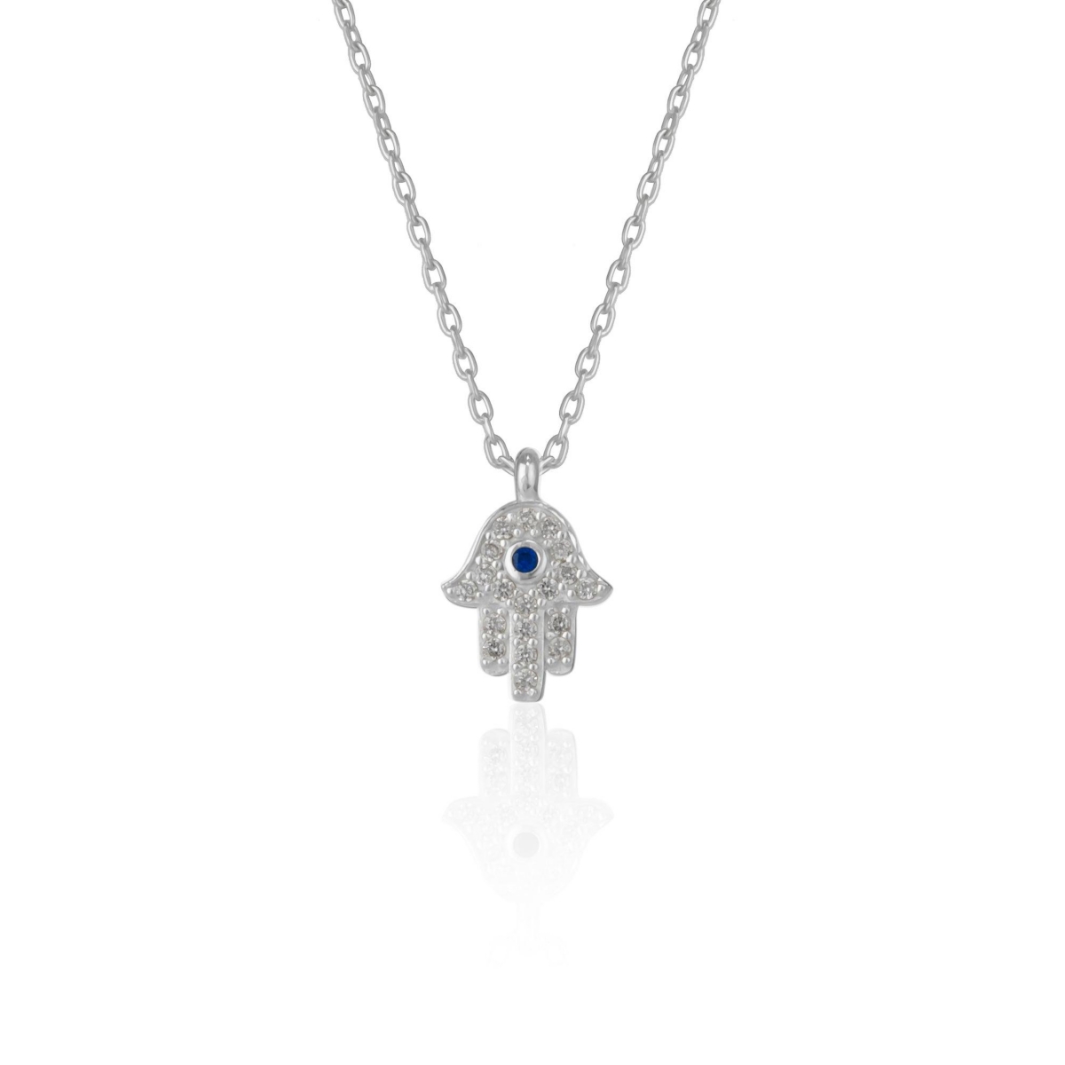 Click here for Spero London Hamsa Hand Necklace Sterling With Sto... prices