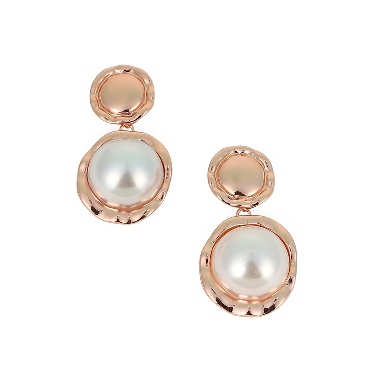 Click here for Womens The Roma-Perle Drop Earrings - Rose Gold -... prices