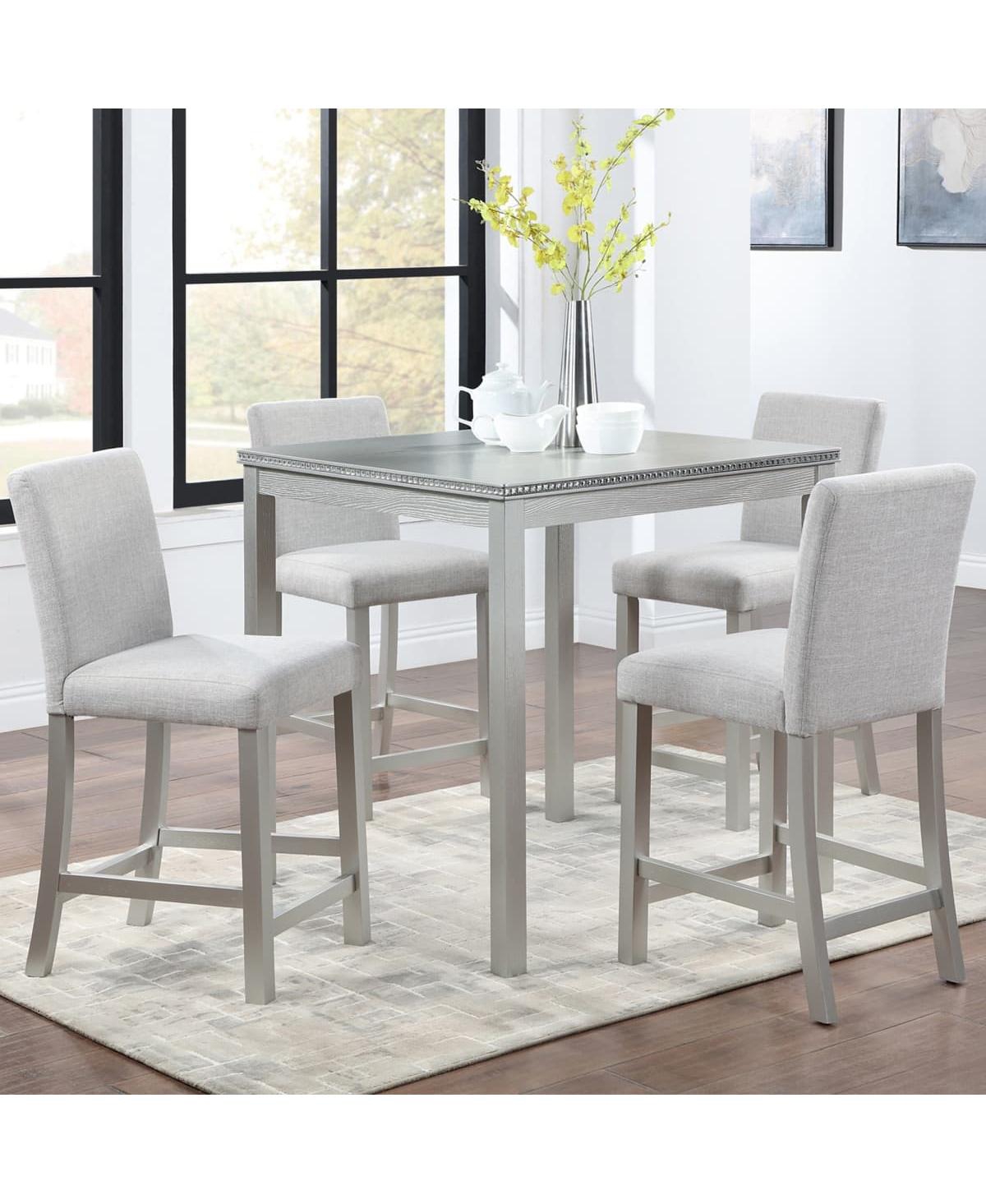 Click here for 5-Piece Counter Height Dining Set with 4 Upholster... prices