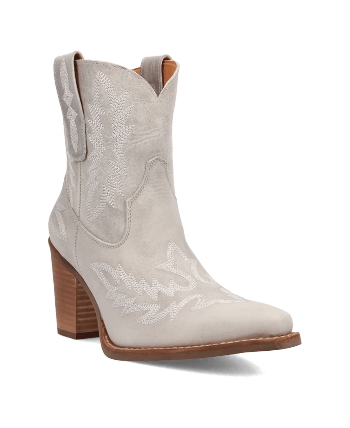 Dingo Womens Rocky Top Leather Bootie - White