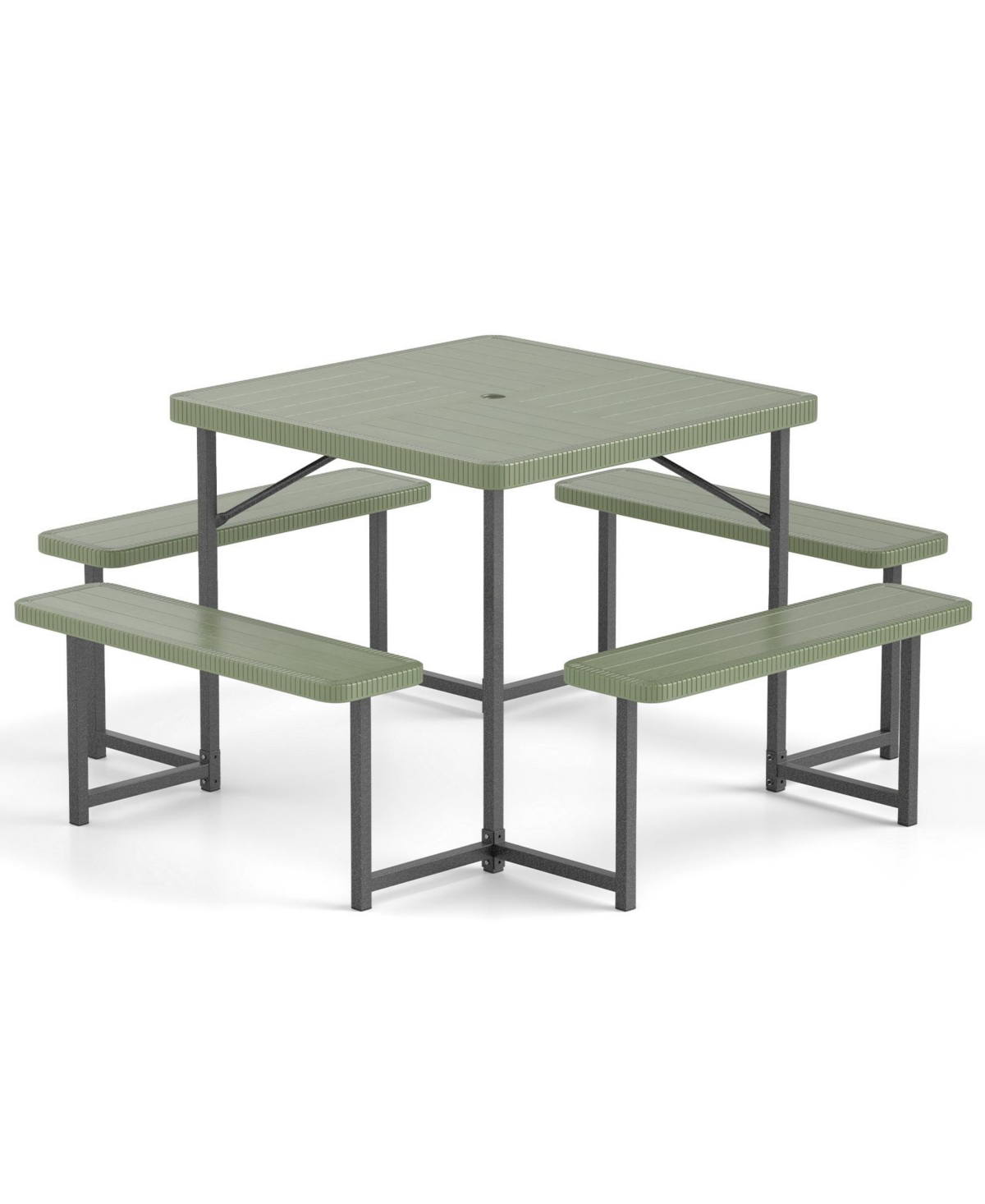Click here for Outdoor Square Picnic Table Bench Set for 4-8 Peop... prices