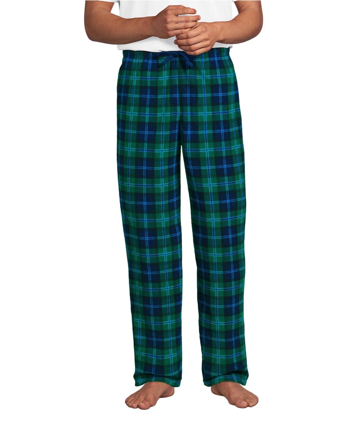 Click here for Lands End Mens Tall Fleece Pajama Pant - Light eme... prices