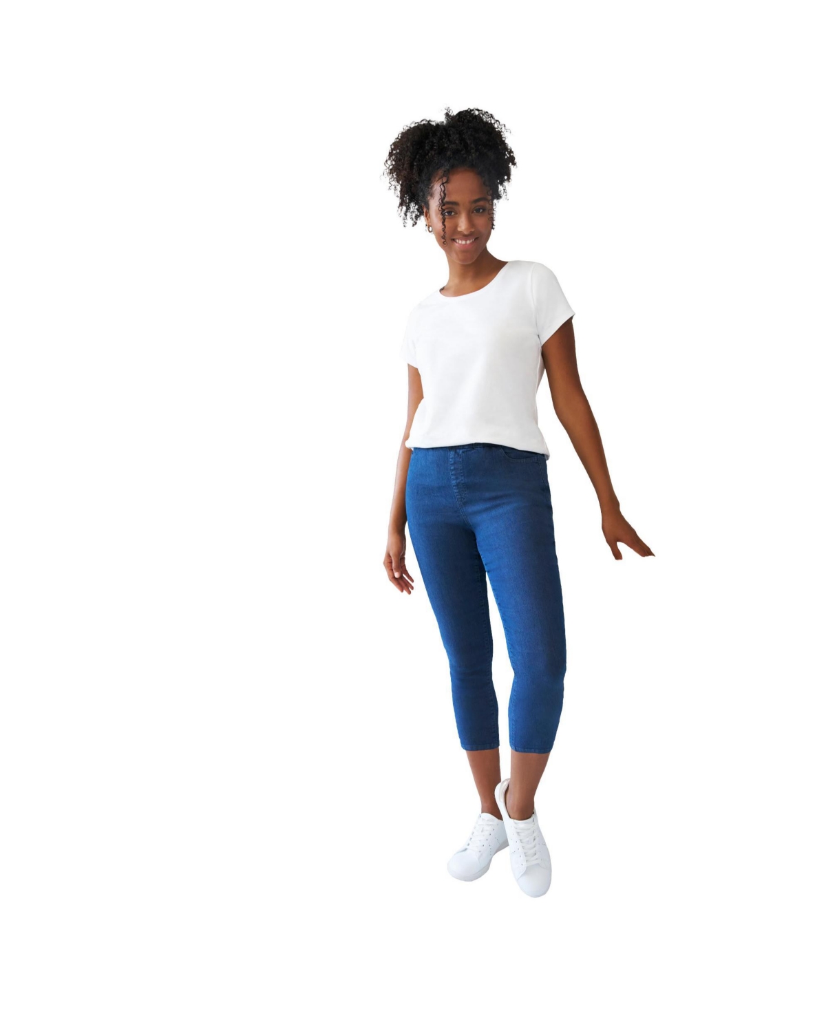 Click here for ellos Womens Capri Jegging - Medium stonewash prices