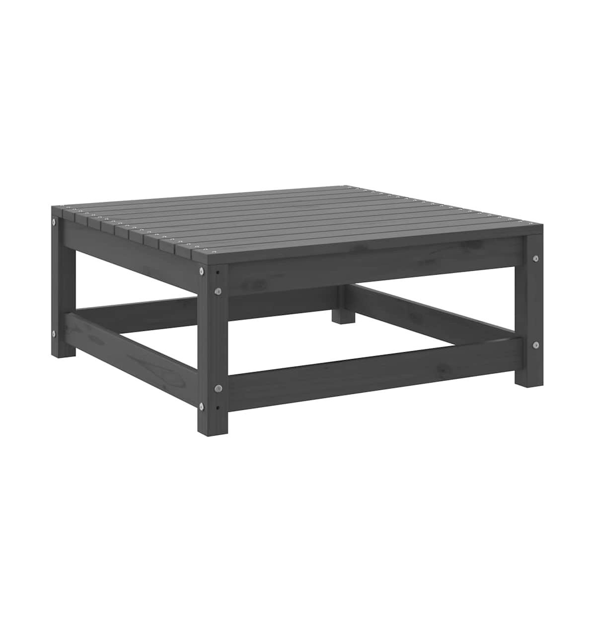 Click here for Footstool Grey Solid Pinewood Compact Modular Outd... prices