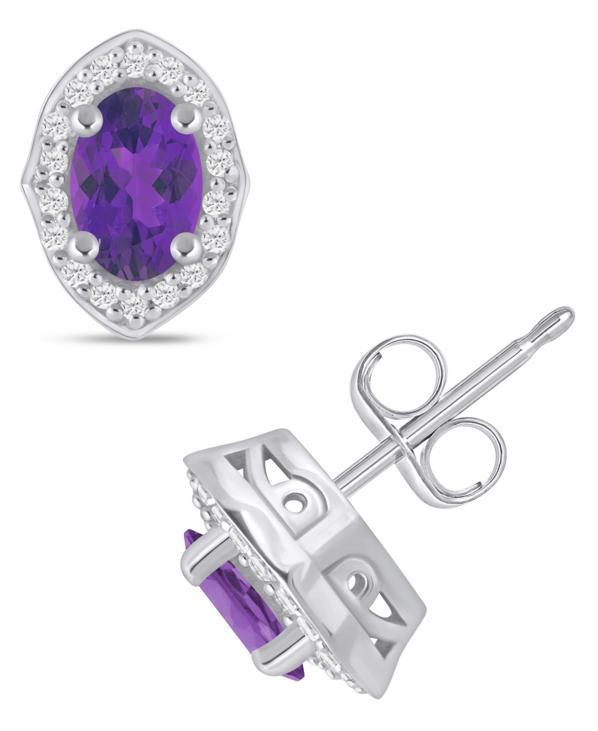 Click here for Macys Gemstone and Diamond ((1/5 ct. t.w.) Halo St... prices