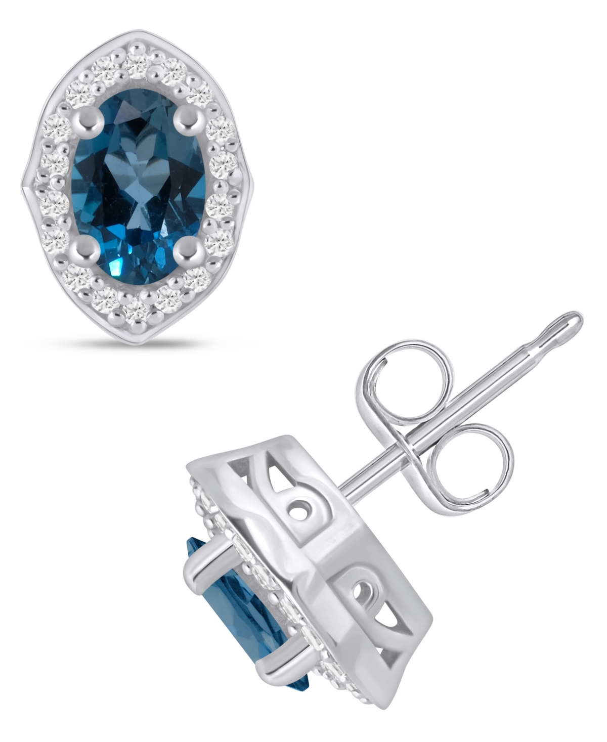 Click here for Macys Gemstone and Diamond ((1/5 ct. t.w.) Halo St... prices