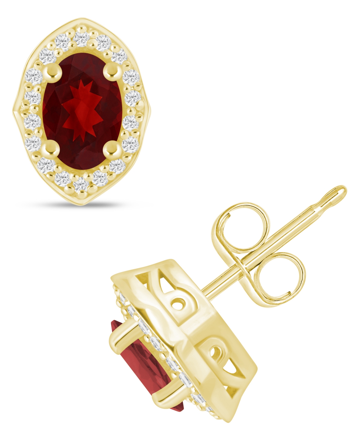 Click here for Macys Gemstone and Diamond ((1/5 ct. t.w.) Halo St... prices