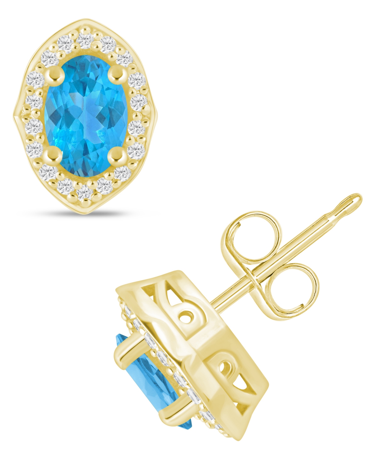 Click here for Macys Gemstone and Diamond ((1/5 ct. t.w.) Halo St... prices