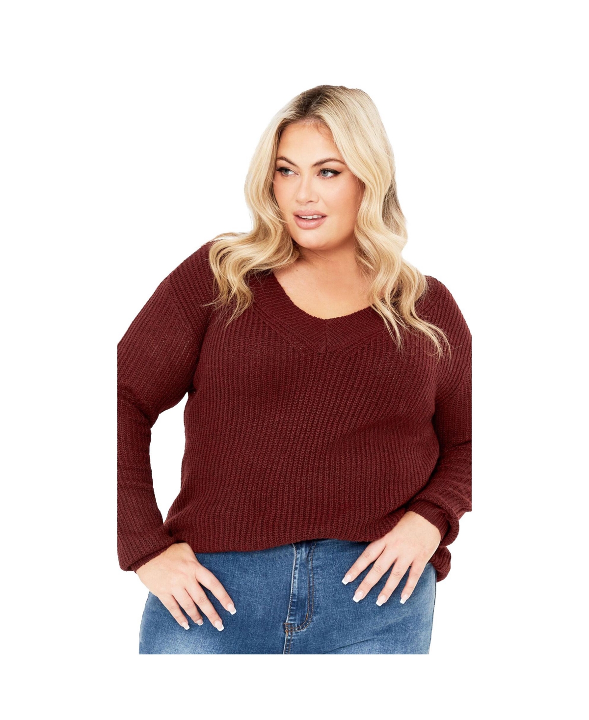 Click here for Avenue Womens Kasey Sweater - Merlot prices