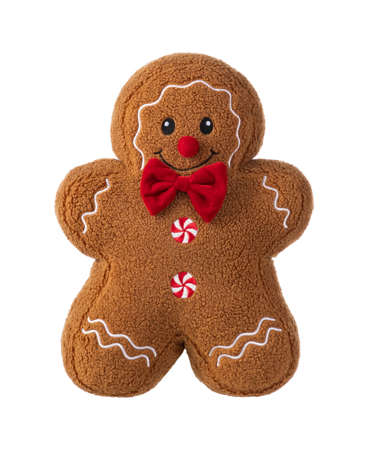 Click here for Glitzhome Christmas Gingerbread Man Shaped Pillow... prices