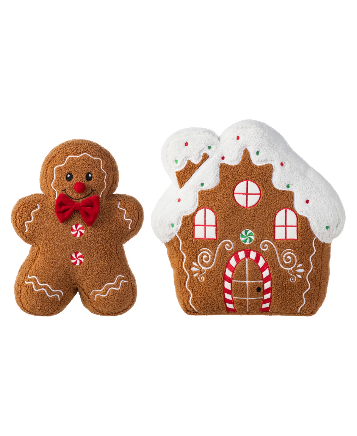Click here for Glitzhome Christmas Gingerbread Man Shaped Pillow... prices