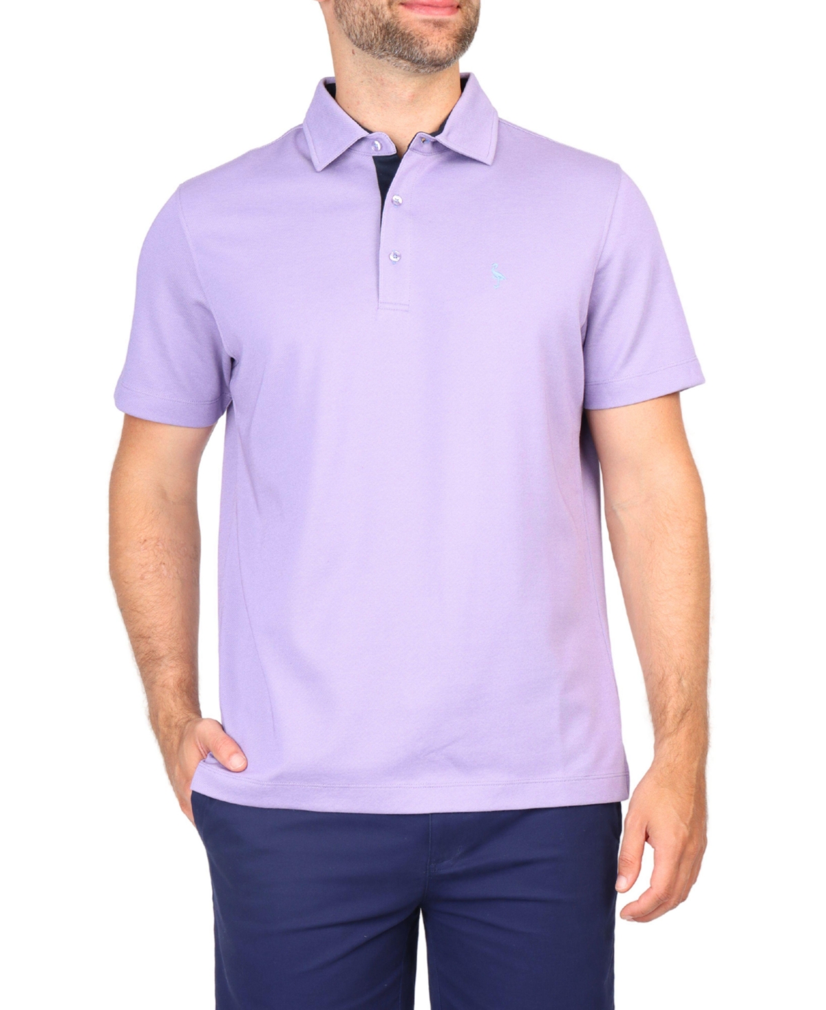 Click here for Tailorbyrd Mens Solid Modal Polo w/Contrast Trim -... prices