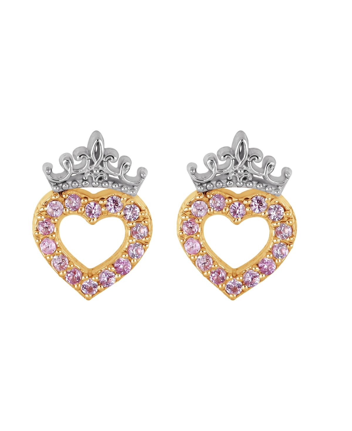 Click here for Disney Cubic Zirconia Heart Stud Earrings in 10K Y... prices