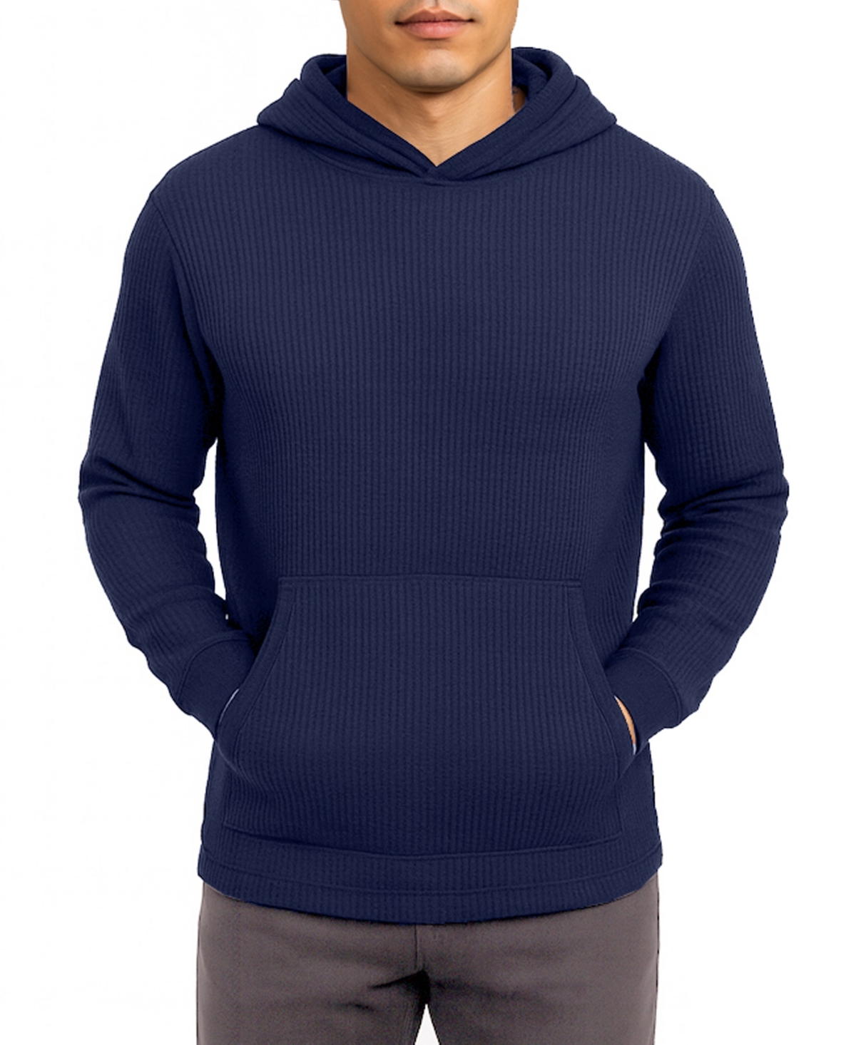 Click here for Blue Ice Mens Waffle Knit Thermal Pull-On Hoodie -... prices