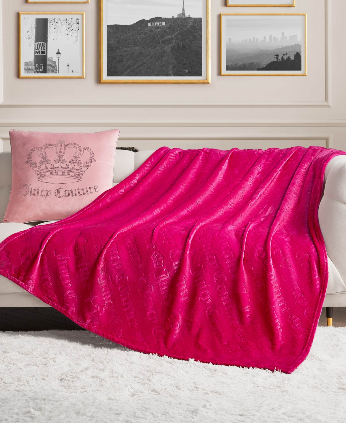 Click here for Juicy Couture Embossed Crown Throw  50 x 70 - Hot... prices