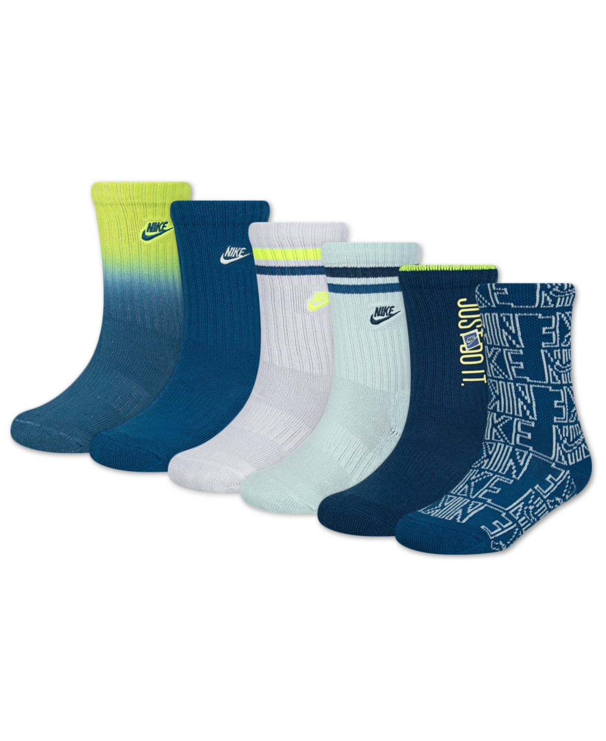 Click here for Nike Boy 4-7 Crew Socks  Pack of 6 - Blue Force/Wh... prices
