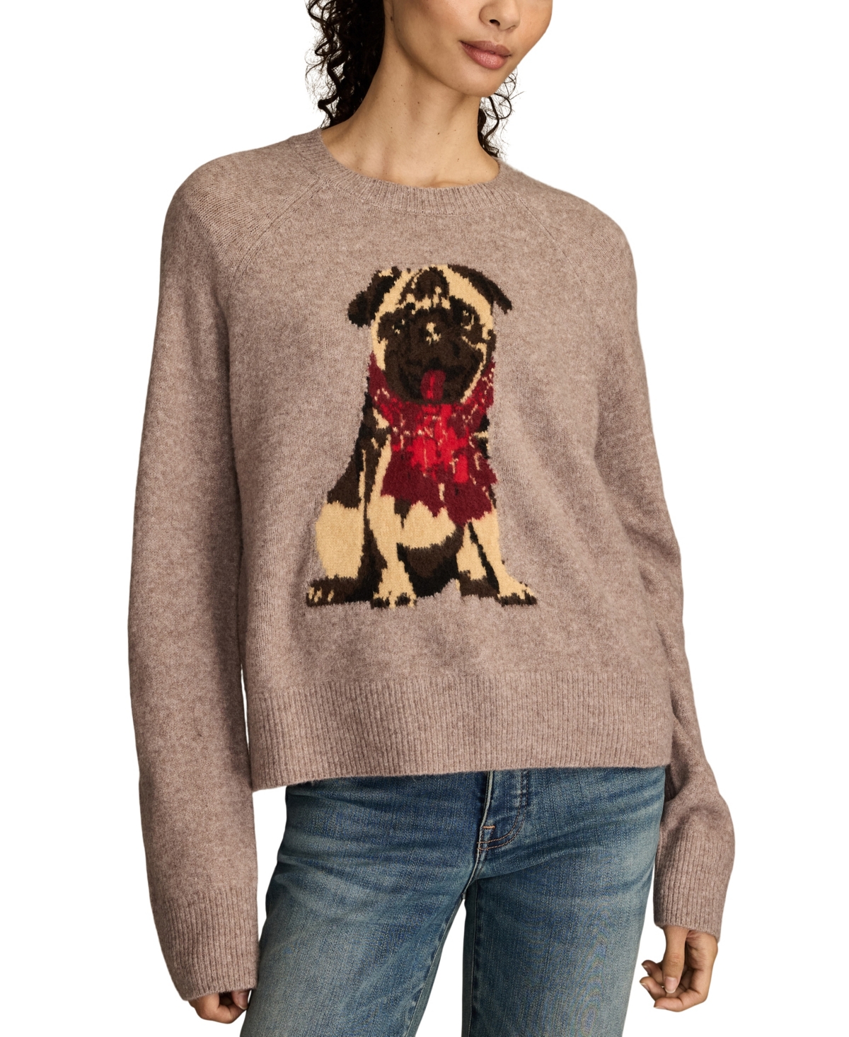 Click here for Lucky Brand Womens Cloud Soft Pug Crewneck Sweater... prices