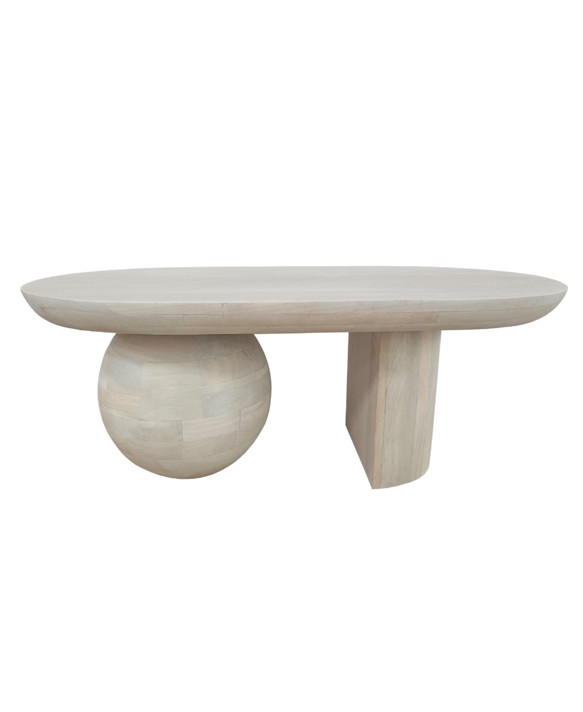 Click here for Benzara 38 Mango Wood Oblong Top Coffee Table - Wh... prices
