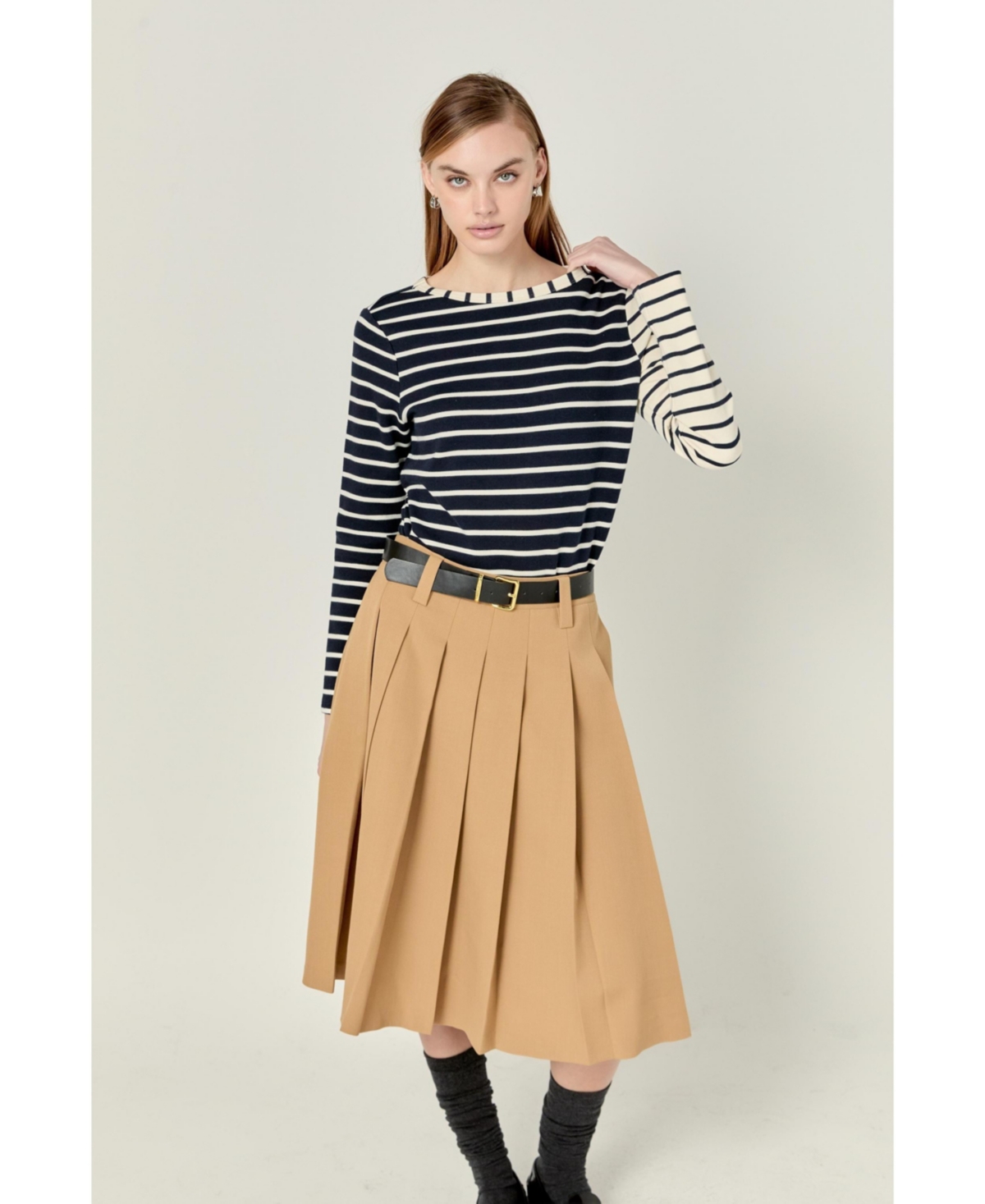 Click here for English Factory Womens Multi Stripe T-Shirt - Navy... prices