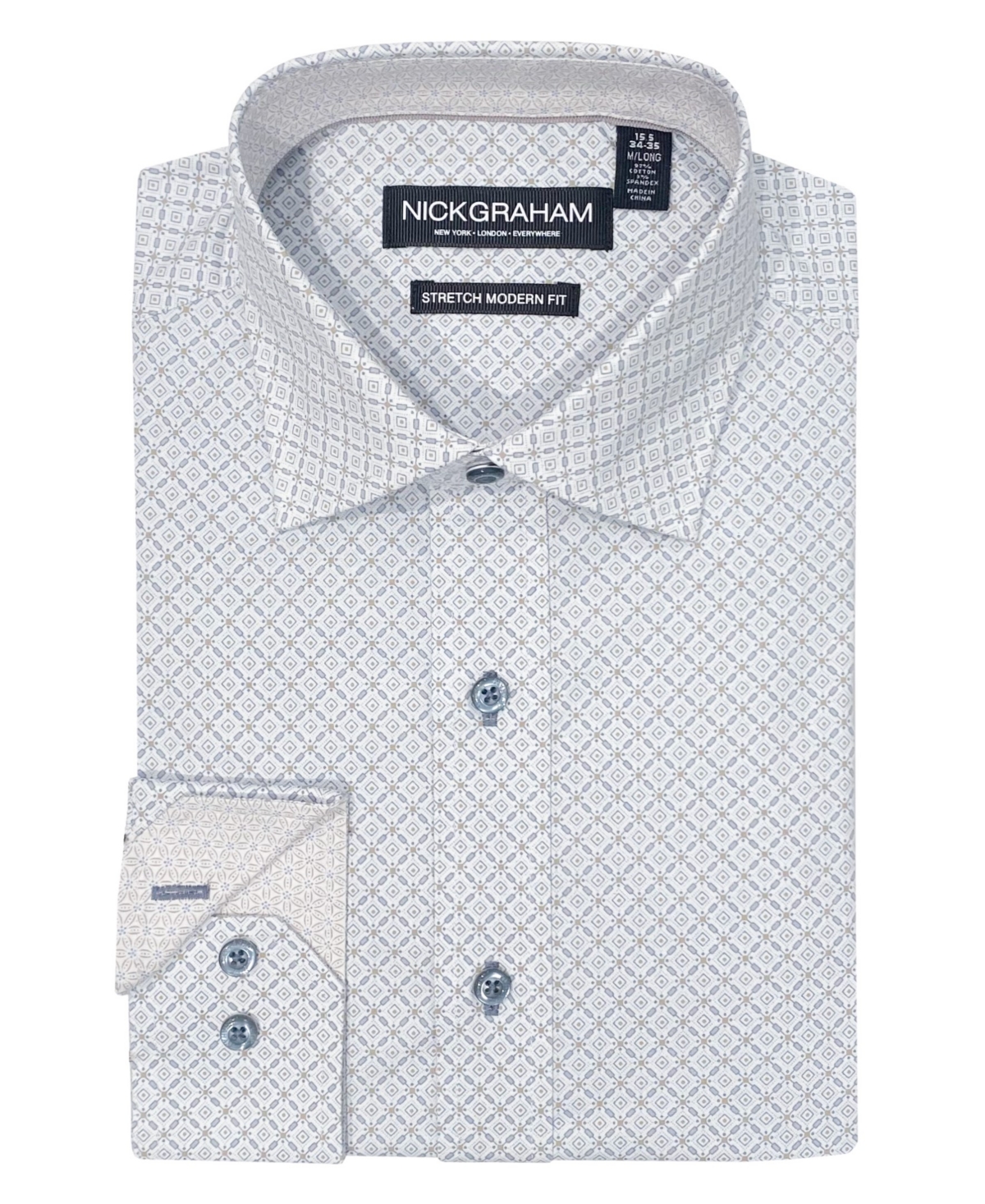 Click here for Nick Graham Mens Connected Square Modern Fit Shirt... prices