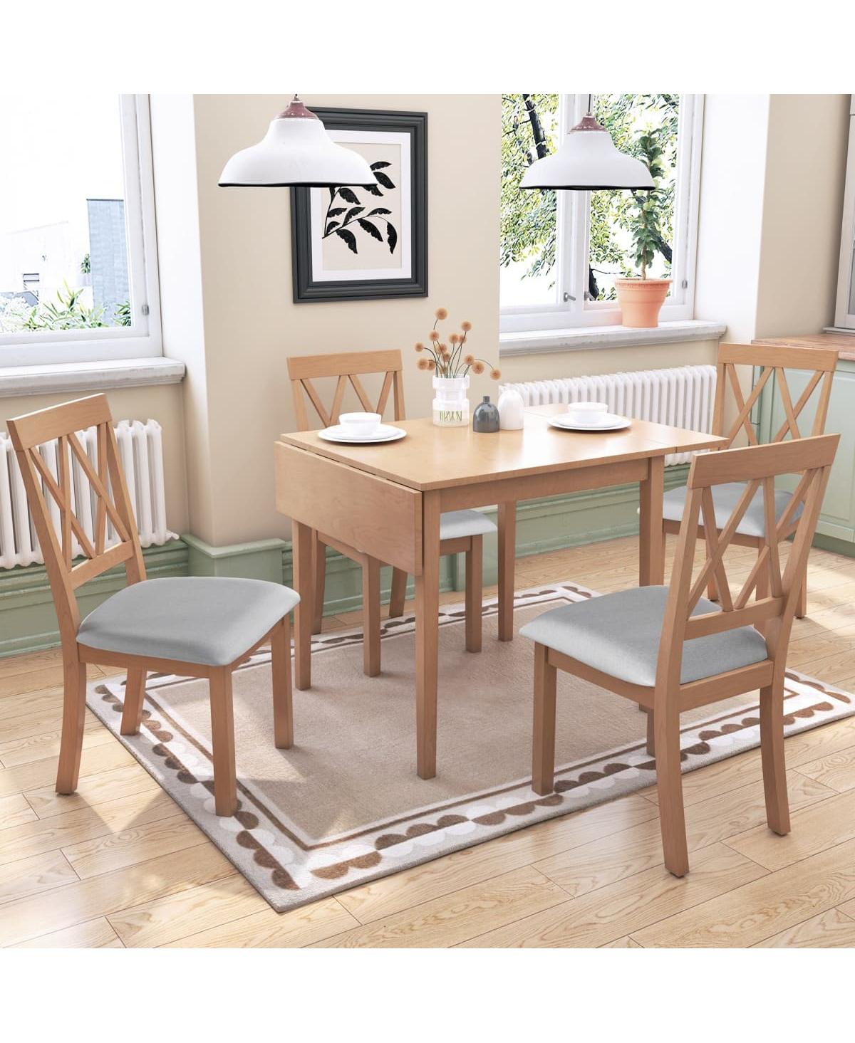 Click here for Maison Boucle 5-Piece Drop Leaf Dining Table Set w... prices