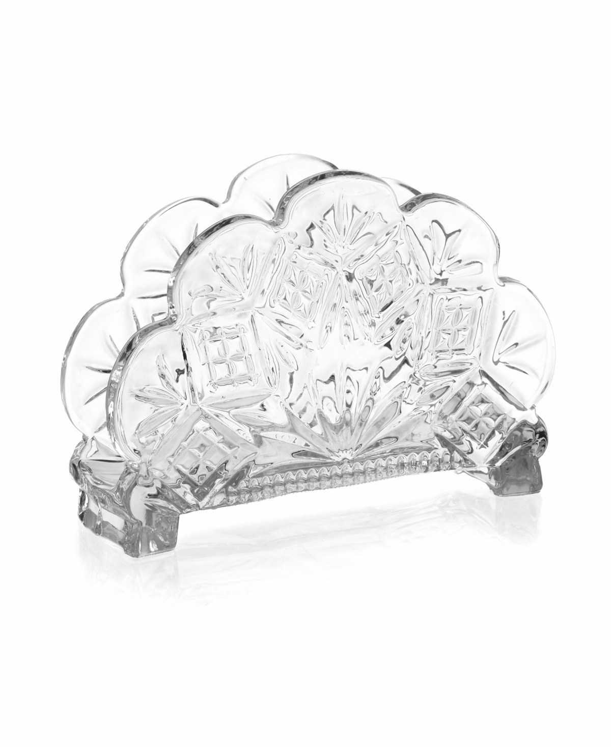 Click here for Godinger Dublin Standing Napkin Holder - Clear prices