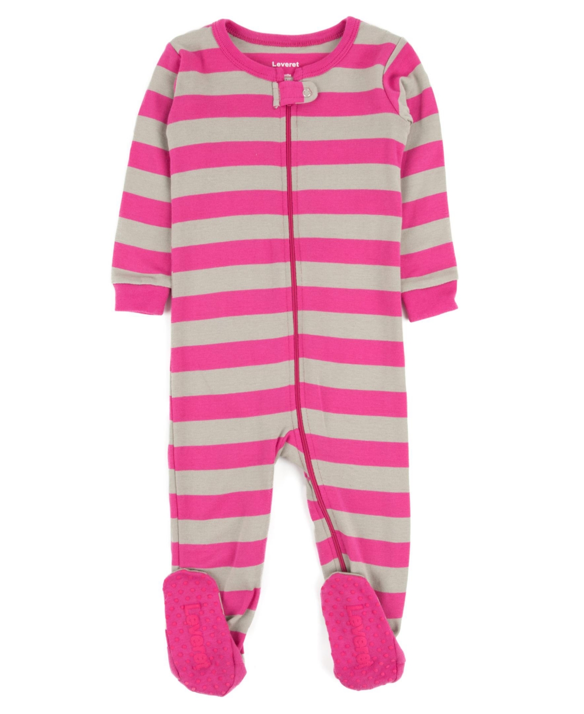 Click here for Leveret Baby Footed Cotton Striped Holiday Pajamas... prices